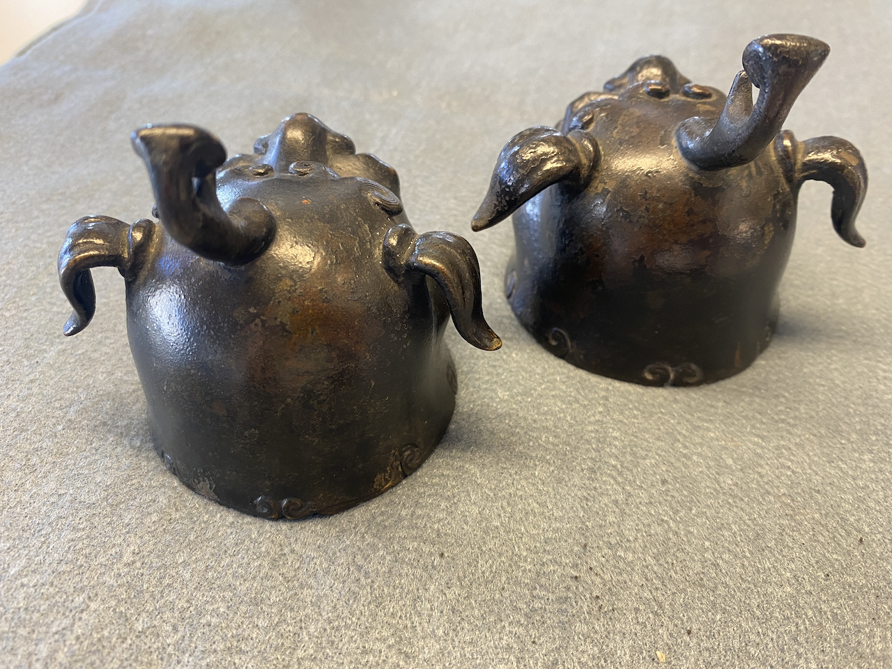 A pair of Chinese gilt-lacquered bronze Chinese 'luduan' censers, Ming ...