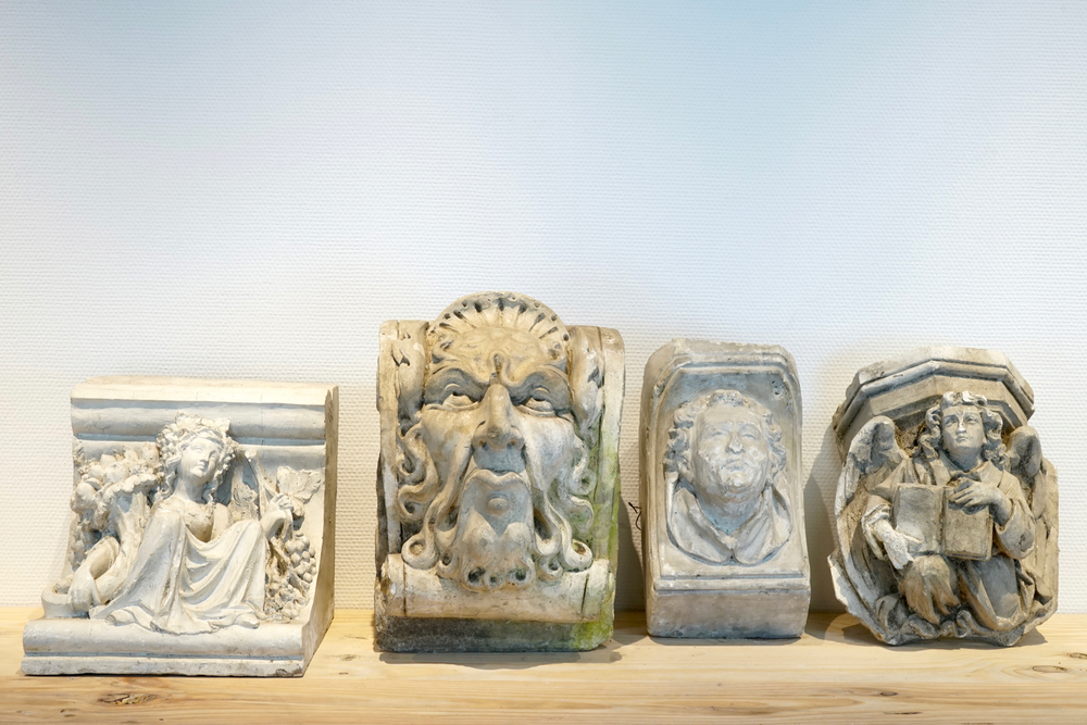 A set of four plaster casts of wall consoles, 19/20th C., Bruges - Rob ...